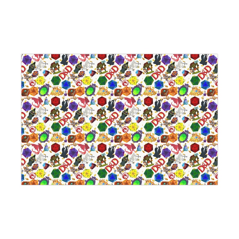Dungeons & Dragons Themed Wrapping Paper - Etsy