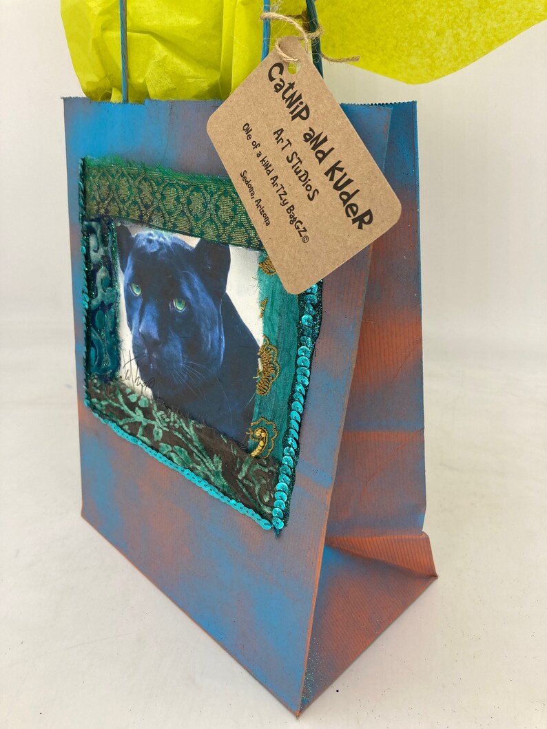 BLACK PANTHER Animal Spirit Totem One of a Kind Frameable Gift Bag ...
