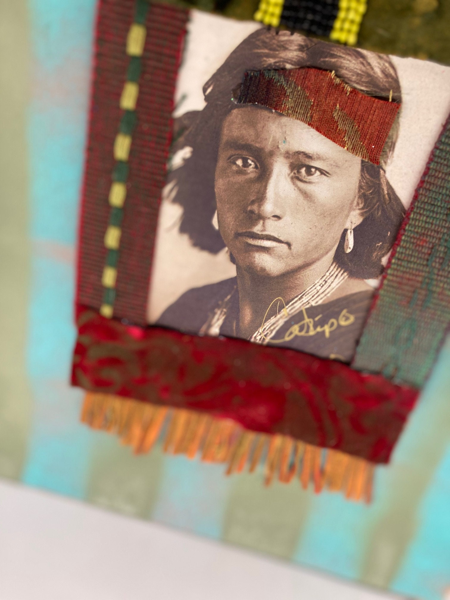 NATIVE AMERICAN Indian Gift Bag One of Kind Frameable With Vintage ...