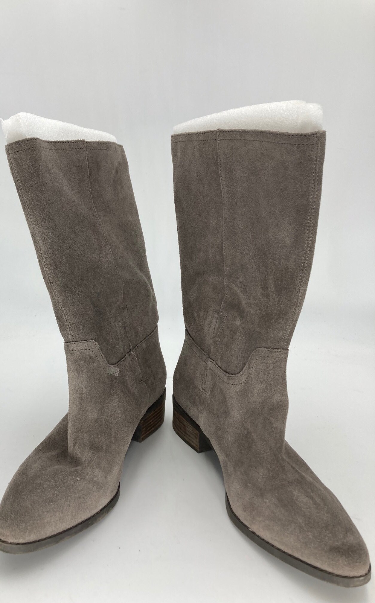 RARE Vintage Chic LUCKY BRAND Dove Grey Suede Boots Mid-calf Excellent ...