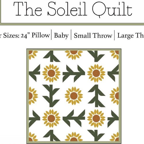 The Soleil Quilt Quilting Pattern New Release - Etsy