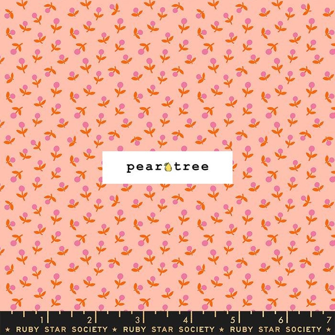 Meadow Star Peach by Ruby Star Society Fabrics Ruby Star Meadow Star ...