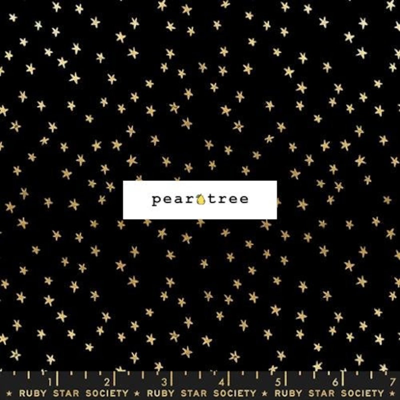 Ruby Star Cotton Black - Etsy