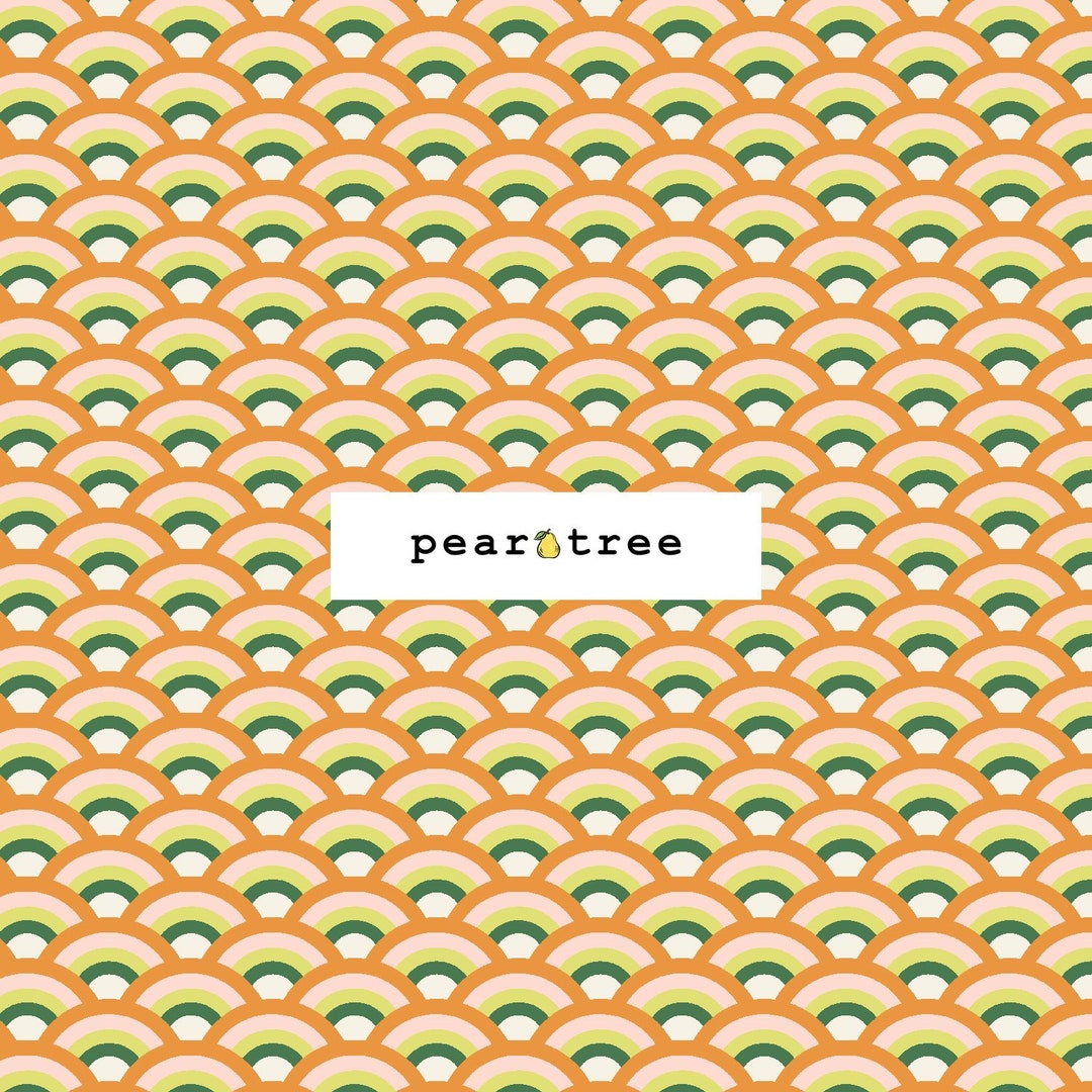 Rainforest Rainbow - Orange Burst Fabric by Cotton + Steel Fabrics ...