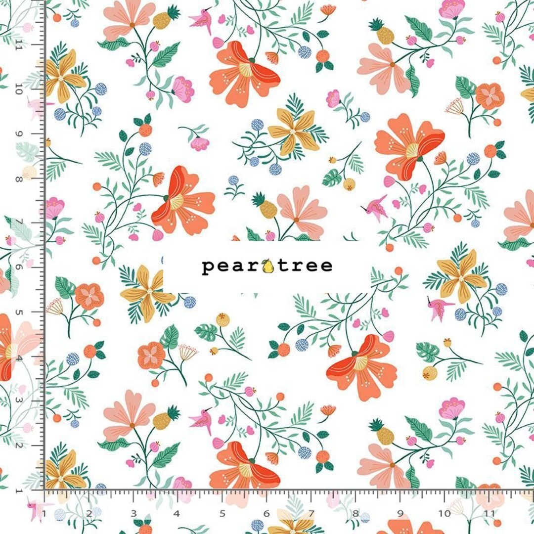 White Heavy Petal by Dear Stella Fabrics | Dear Stella Croc My World ...