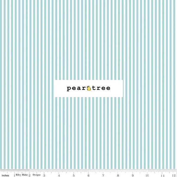 Aqua Striped Fabric - Etsy