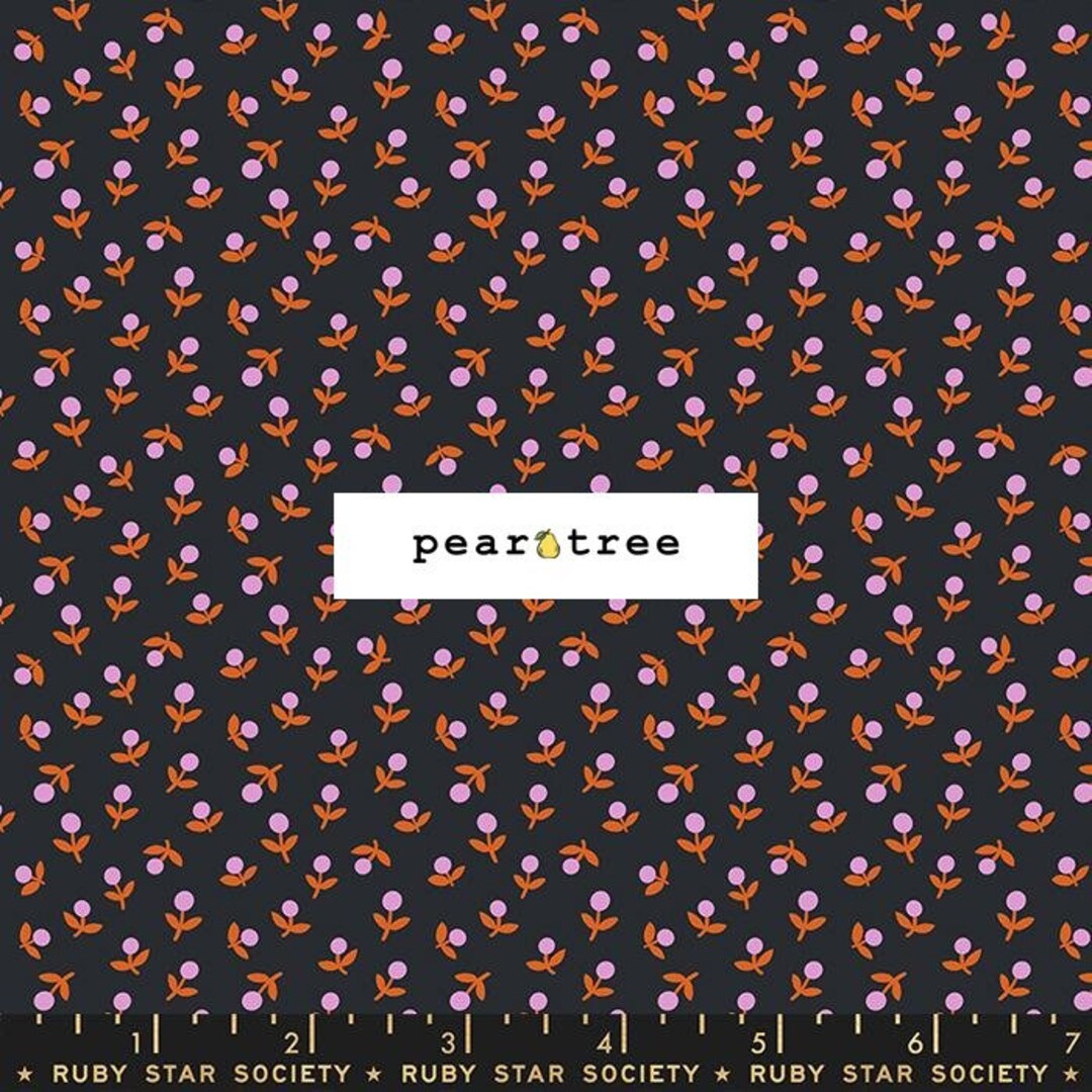 Meadow Star Soft Black by Ruby Star Society Fabrics | Ruby Star Meadow ...