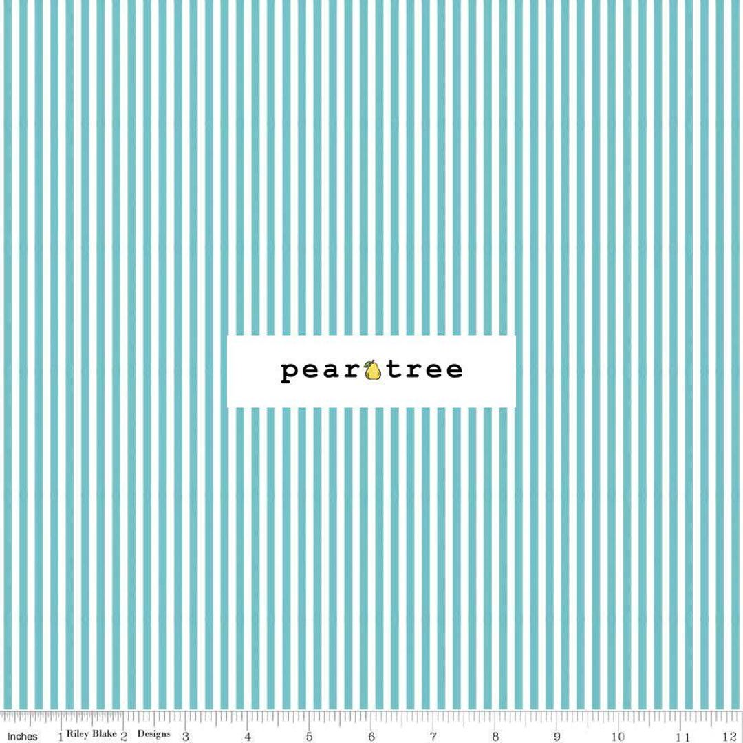 1/8 Stripe Peacock by Riley Blake Designs | Riley Blake Stripes ...
