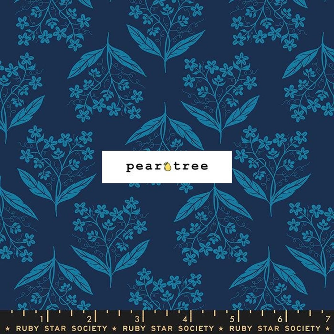 Verbena Navy by Ruby Star Society Fabrics Ruby Star Verbena - Etsy