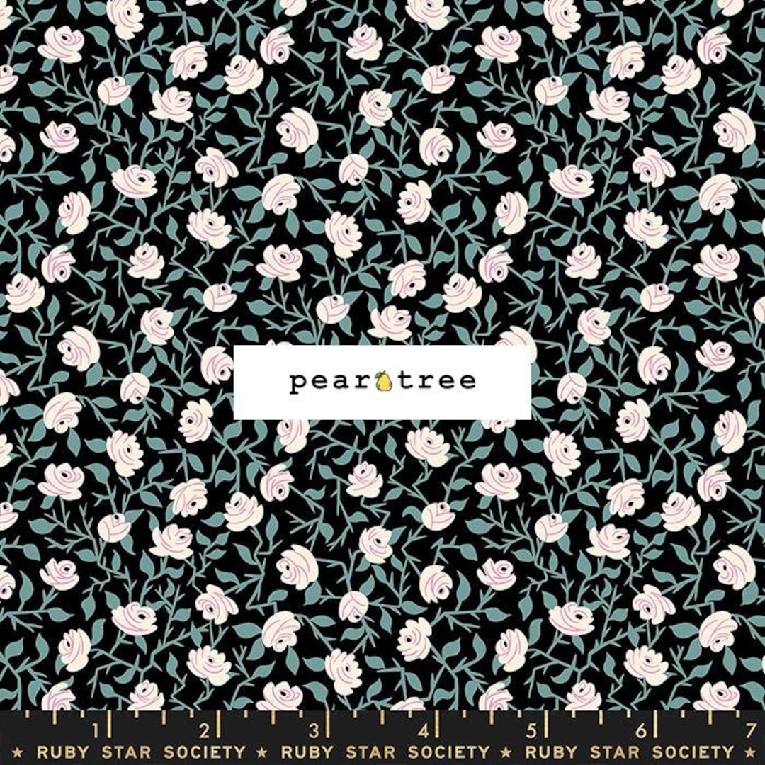 Black Roses by Ruby Star Society Fabrics Ruby Star Tiny Frights ...