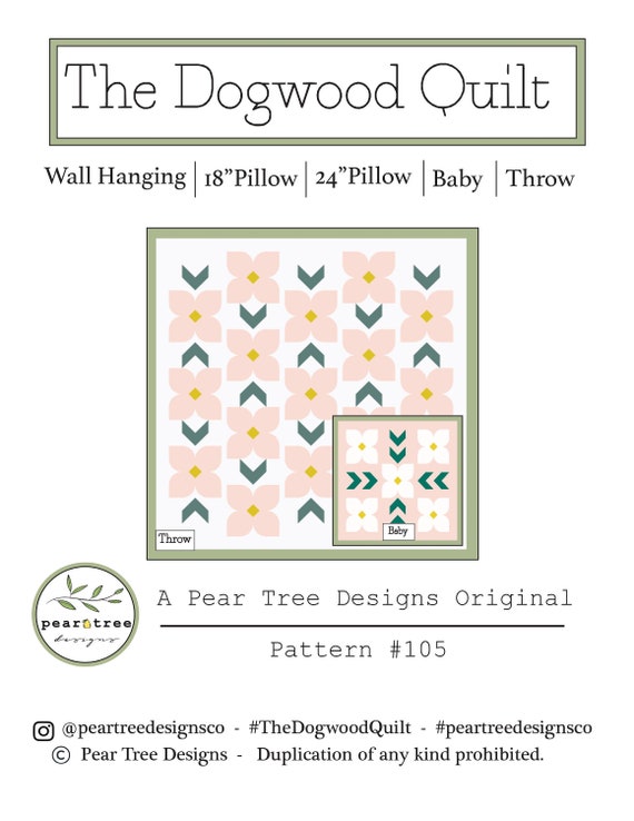 The Dogwood Quilt Quilting Pattern - Etsy