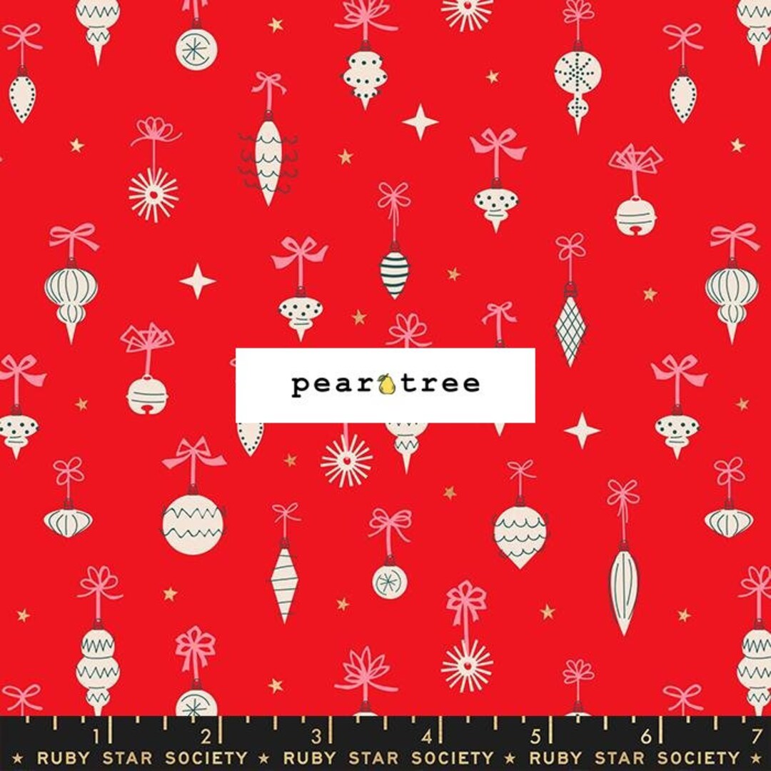 Metallic Ruby Ornaments by Ruby Star Society Fabrics Ruby Star Jolly ...