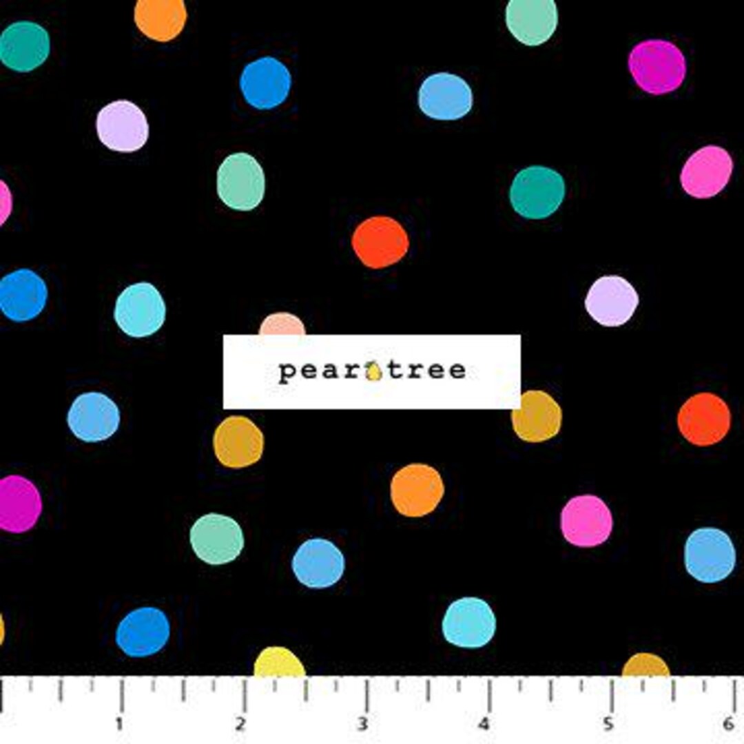 Pompoms - Black Multi by Figo Fabrics | Figo Dusk Collection | Figo ...