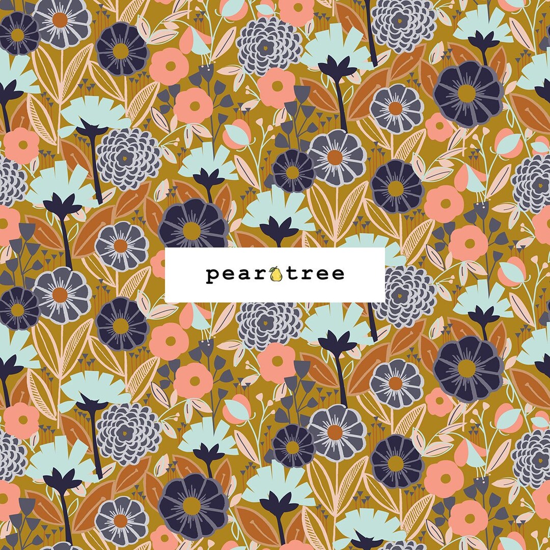 Diana Mustard Fabric by Cotton Steel Fabrics Cotton Steel Emilia ...