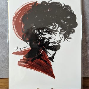 Gearless Joe Megalo Box Manga Art Print – Red & Black Ink Style 5x7 - Etsy