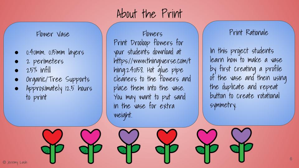 Tinkercad 3D Printed Flower Vase Instructions and Beginner's Guide - Etsy