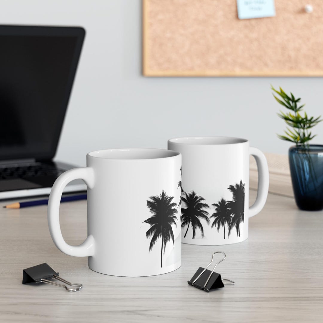 Tropical Palm Tree Mug Relaxing Coffee Mug for Beach Lovers, Perfect ...