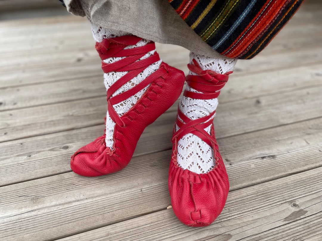 Handmade Leather Shoes for Men, Women, Kids, Medieval, Pastalas, Fair ...