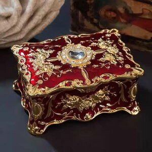 Vintage Baroque Jewelry Box,rococo Style Organizer With Crystal ...