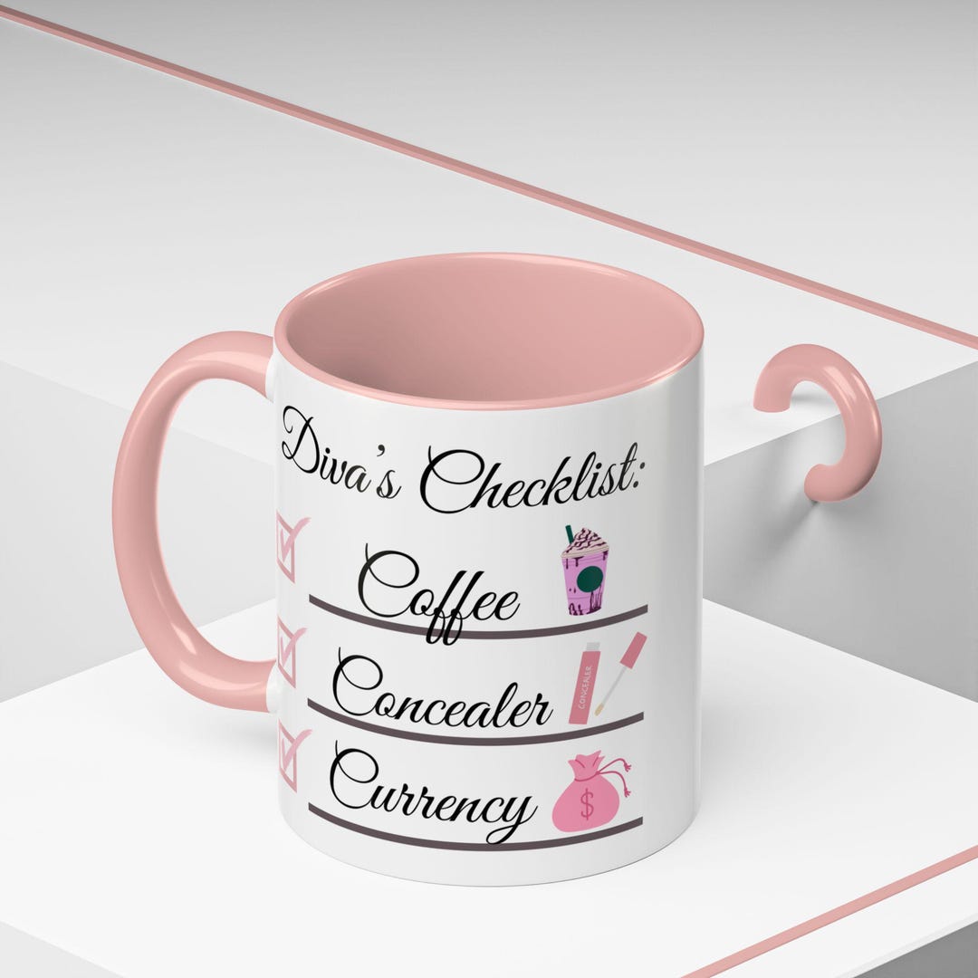 Coffee Cup Morning Checklist Feminine Women's Ceramic Mug - Etsy