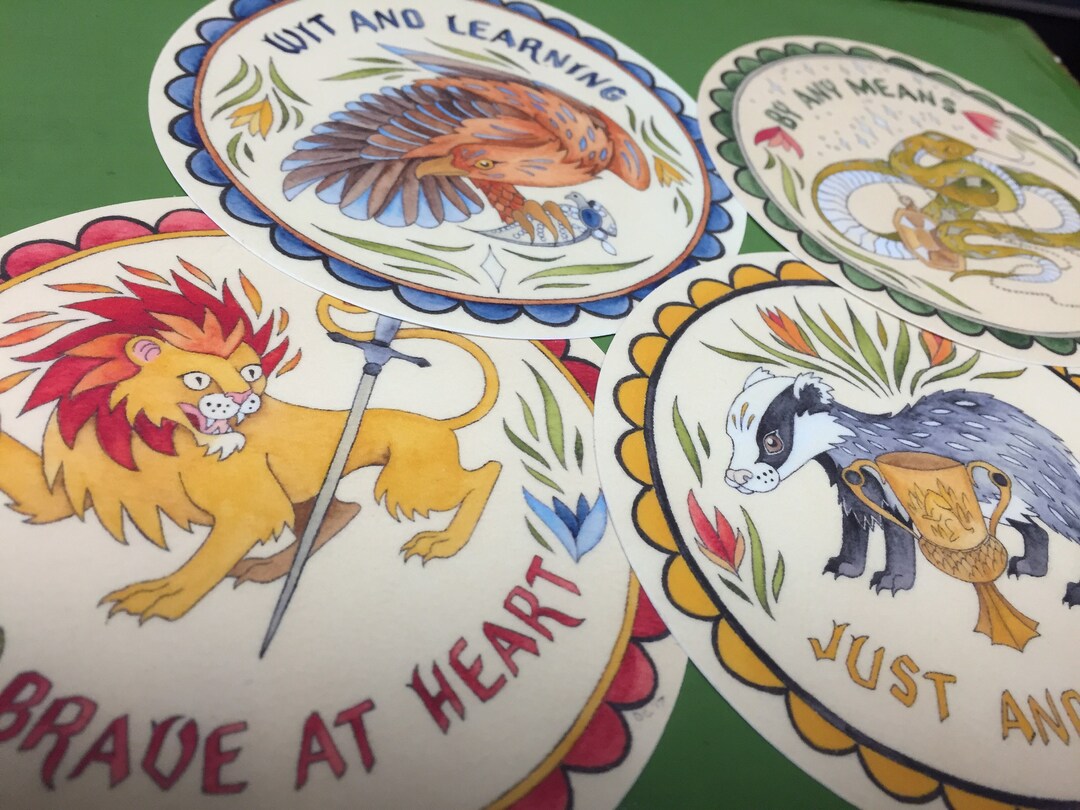 Hogwarts House Hex Sign Stickers - Etsy