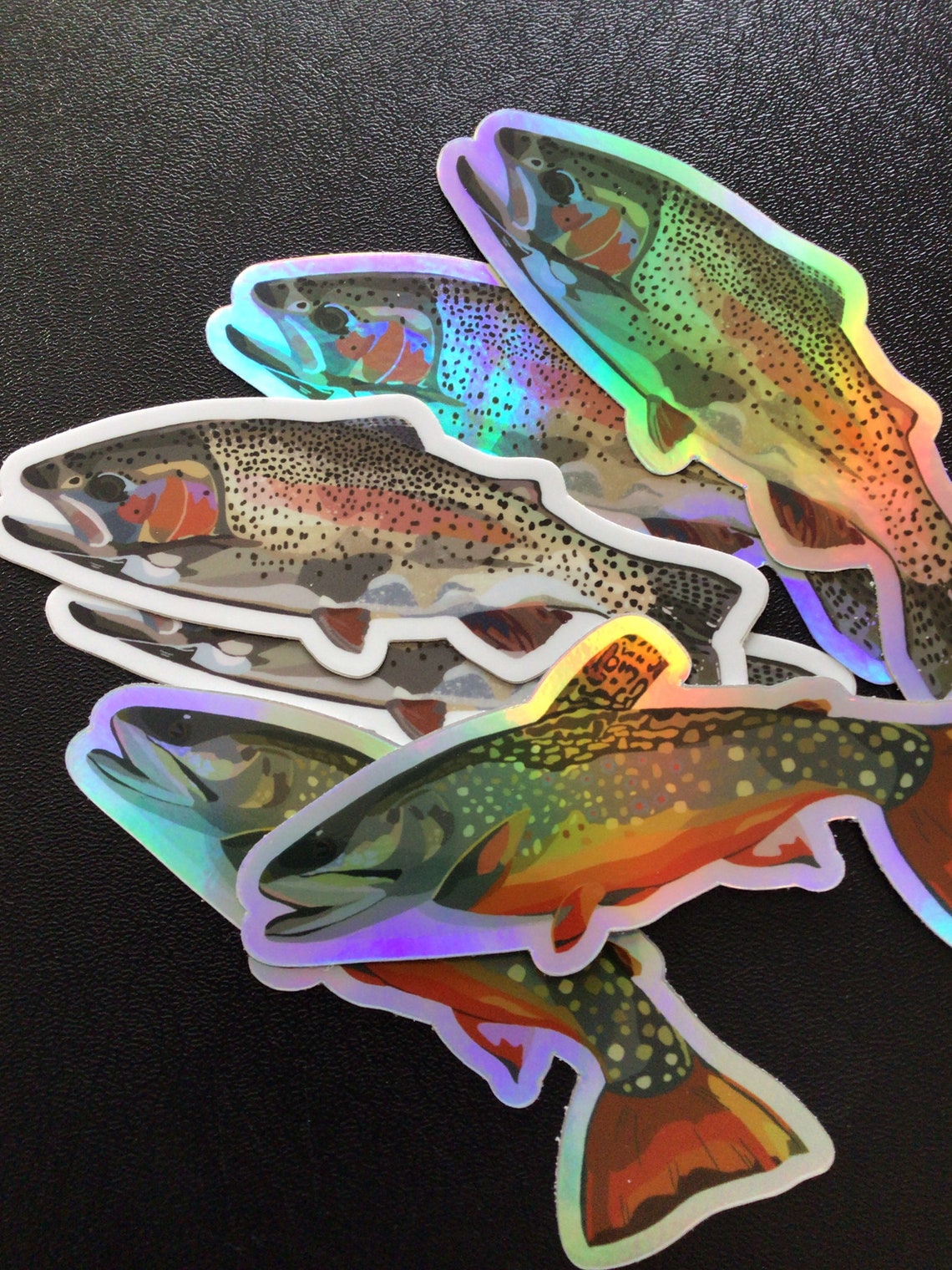 Holographic Rainbow Trout Vinyl Sticker | Fly Fishing Sticker | Fly ...