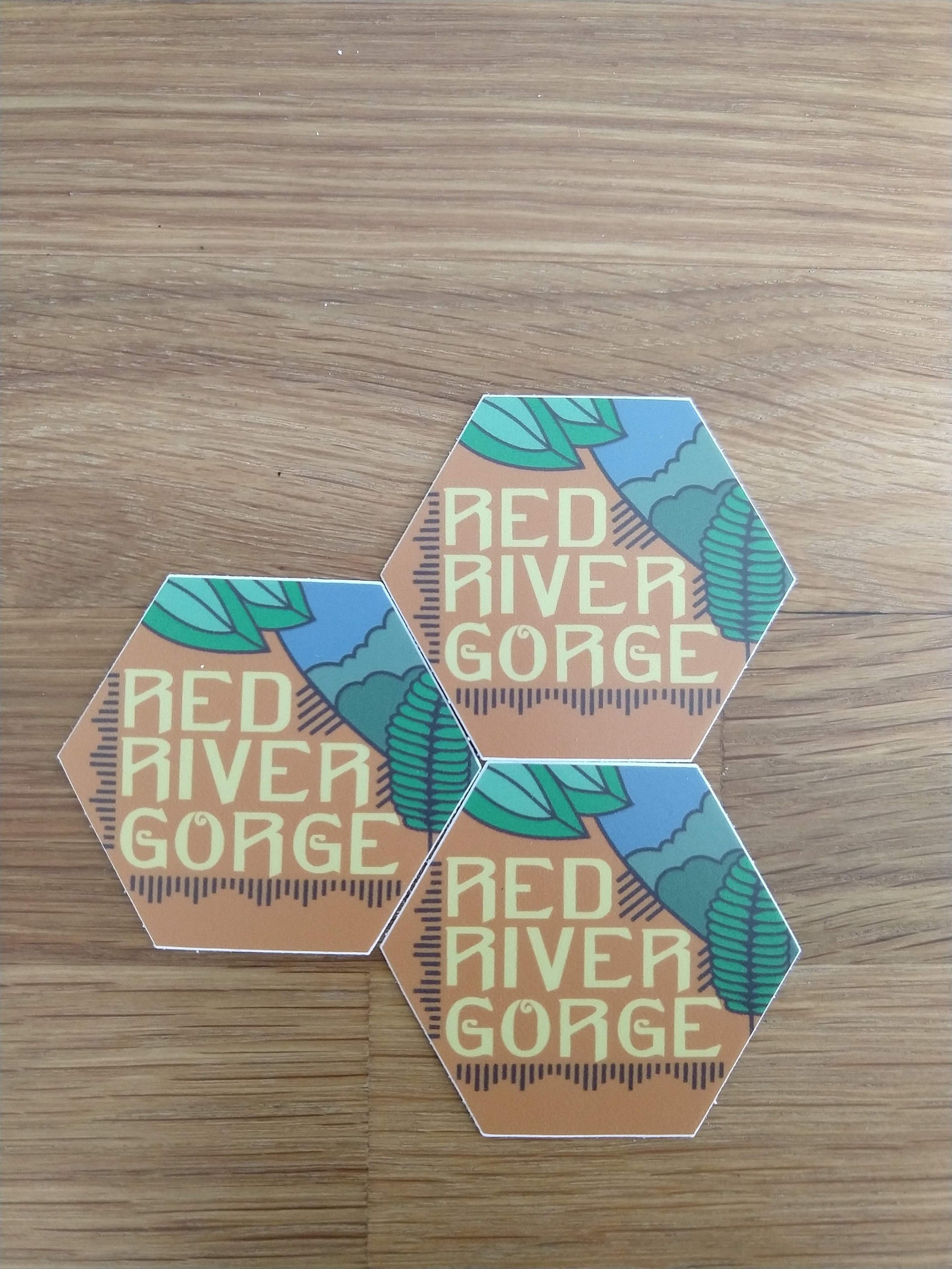 Red River Gorge Kentucky Hexagon Sticker | 2 Sizes Available | Hiking ...