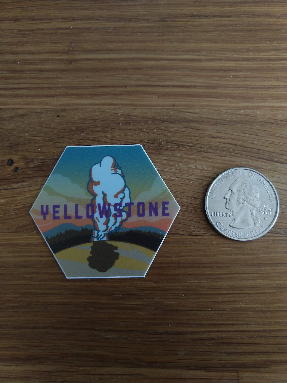 Yellowstone National Park Hexagon Sticker L Hiking Stickers L - Etsy