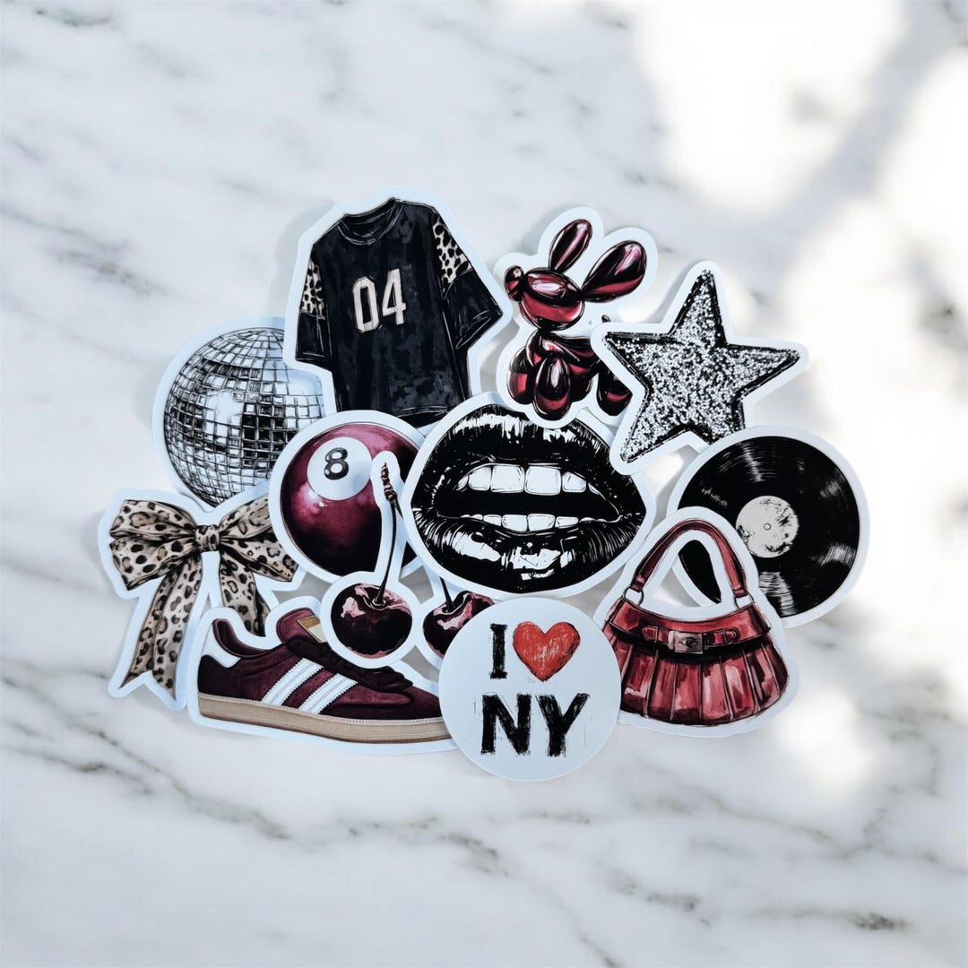 10 Aesthetic Pinterest Stickers With Disco Ball Design Coquette ...