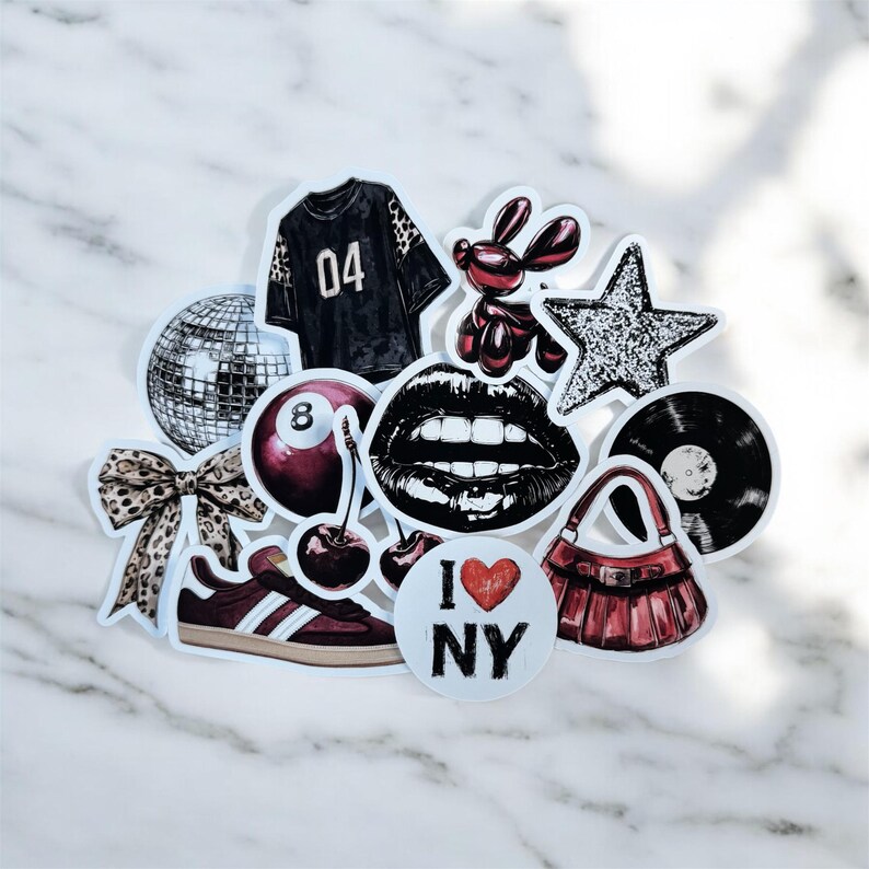 10 Aesthetic Pinterest Stickers With Disco Ball Design Coquette ...