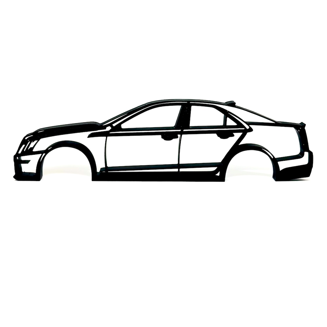 3D Printed Cadillac CTS V Silhouette: Automotive Desk Art (9 Inch) - Etsy