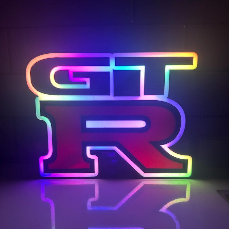 Nissan GTR LED Light up Sign: JDM Car Lover Wall Decor - Etsy Canada