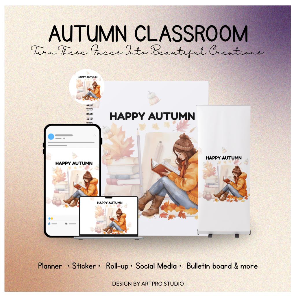 Autumn Classroom Decor: Watercolor Clipart Bundle (digital Download) - Etsy