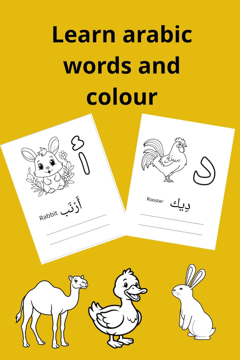 Arabic Alphabet Coloring Book | Handwriting Practice, Vocabulary ...