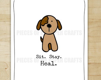 Dog Get Well Card - Etsy