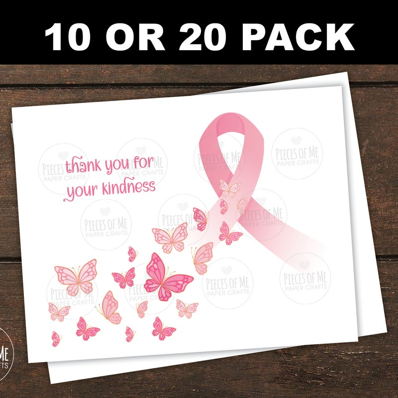 Breast Cancer Thank You Cards - Etsy