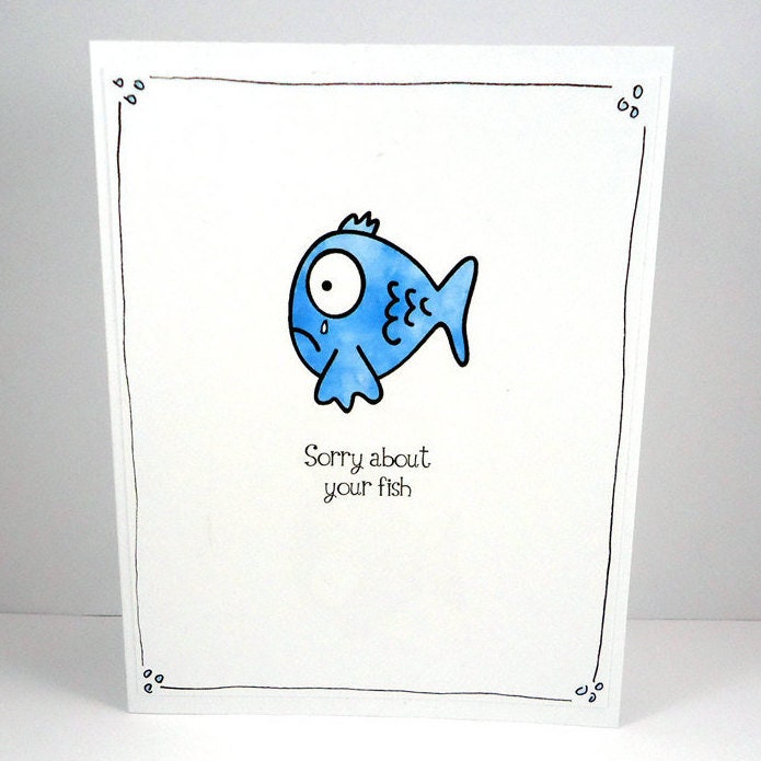 Sorry About Your Fish Fish Sympathy Card Pet sympathy card | Etsy