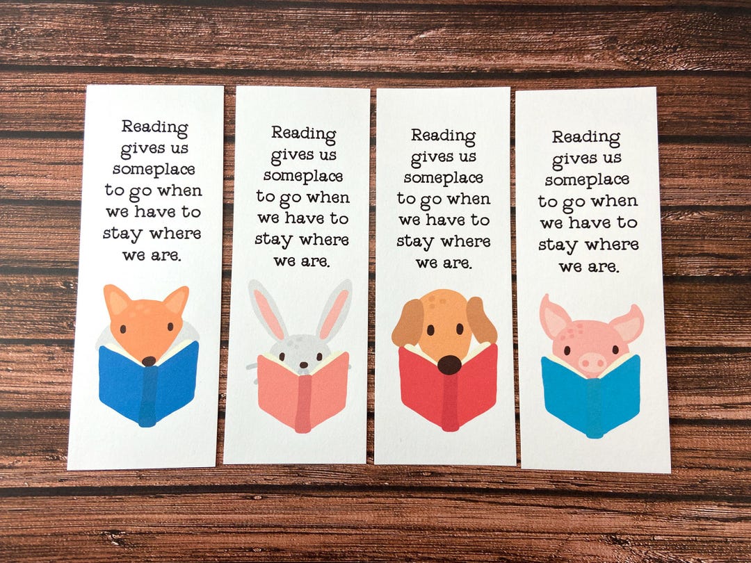 8 Kids Bookmarks: Assorted Animals, Classroom Reading Rewards, Party ...