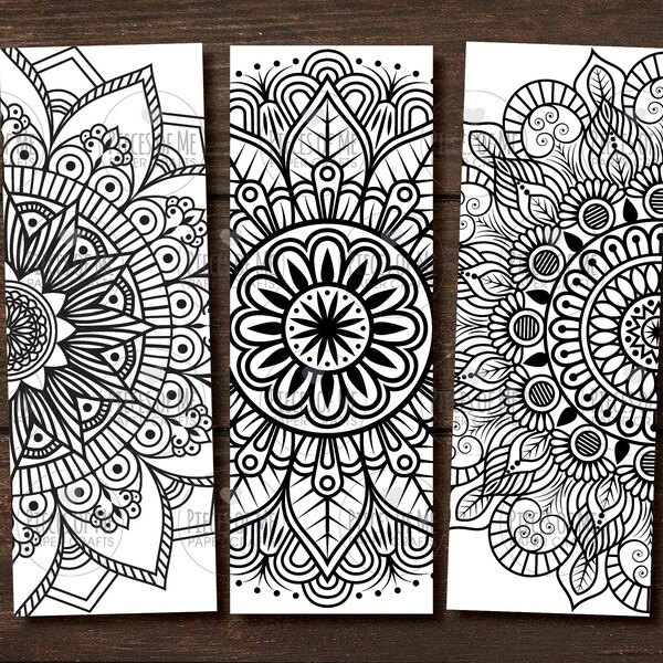 Coloring Bookmarks - Etsy
