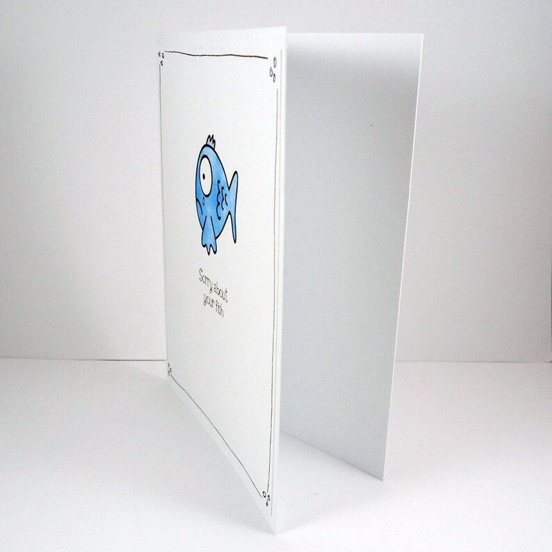 Sorry About Your Fish Fish Sympathy Card Pet sympathy card | Etsy