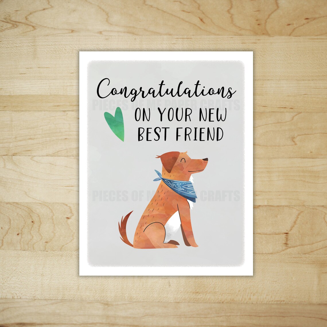 New Dog Card Congratulations on Your New Best Friend New - Etsy