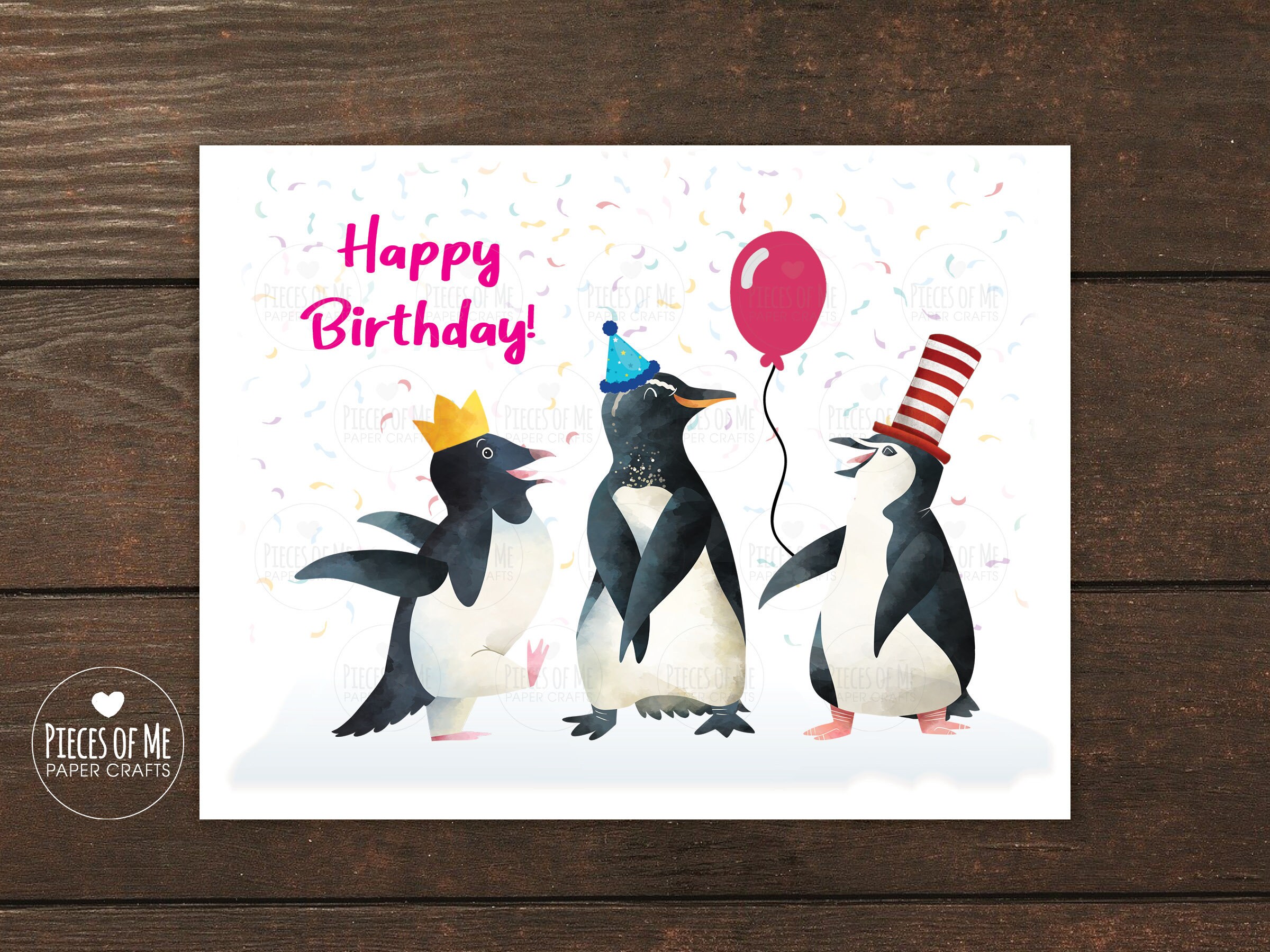 Penguin Happy Birthday Card