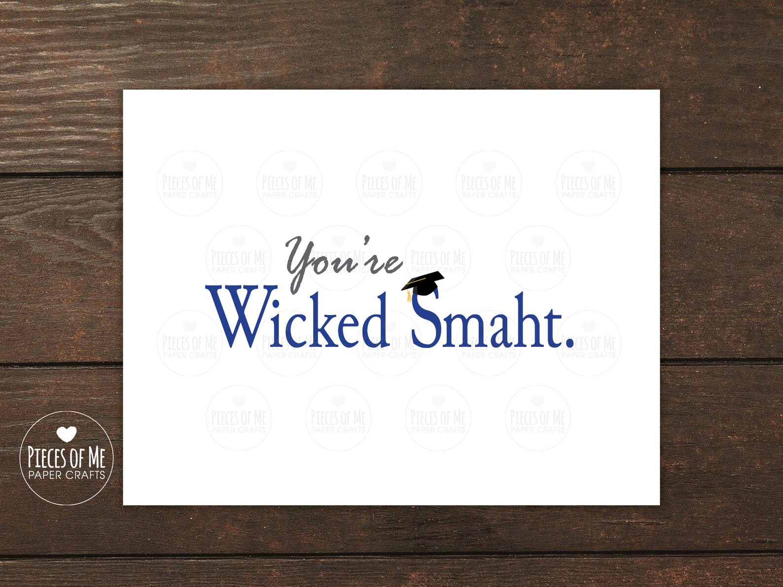 You're Wicked Smaht Smart, Funny Graduation Card, Congratulations ...