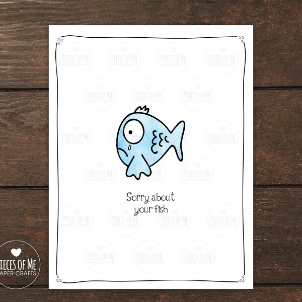 Fish Sympathy Card - Etsy