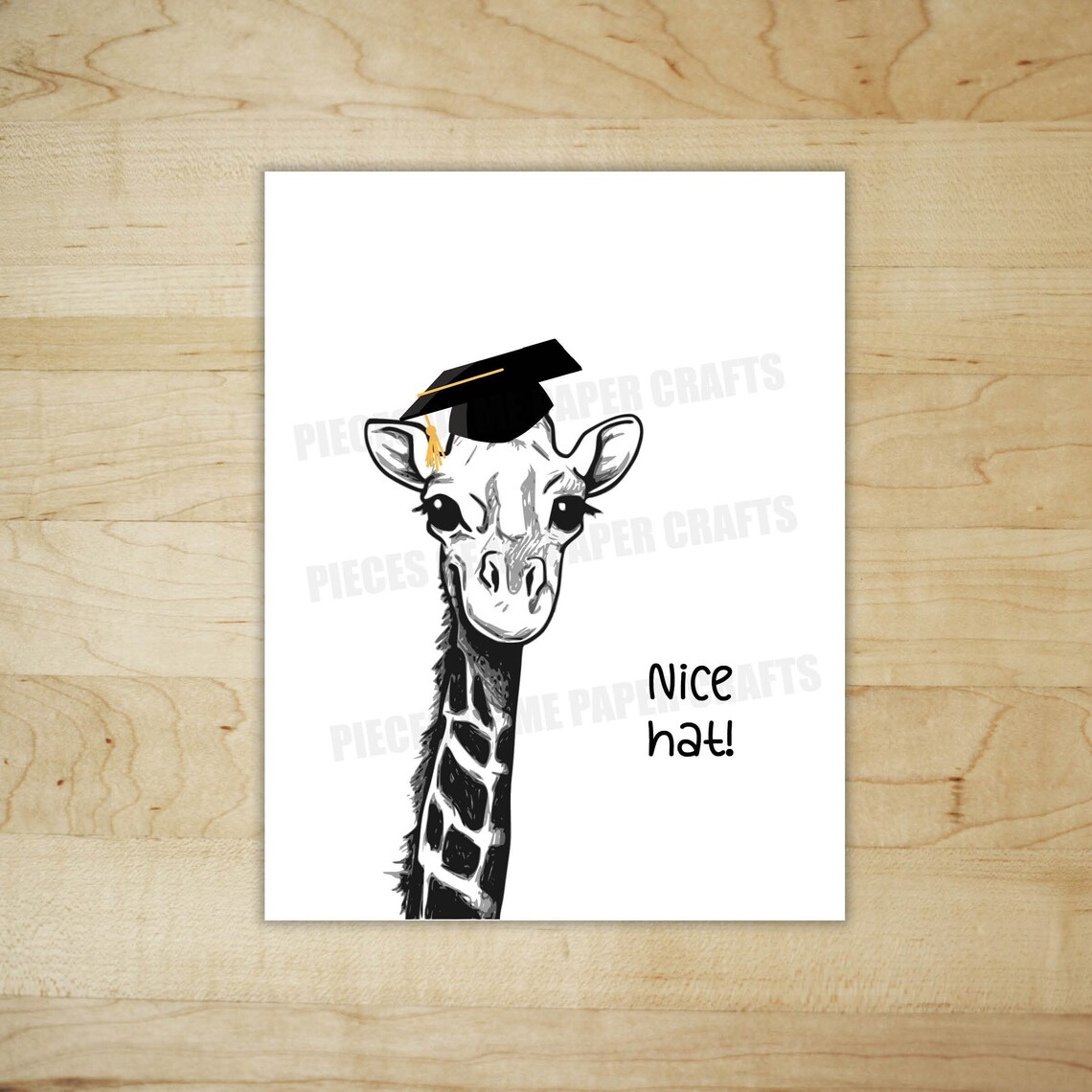 Funny Graduation Card Giraffe Nice Hat Graduation Cap - Etsy