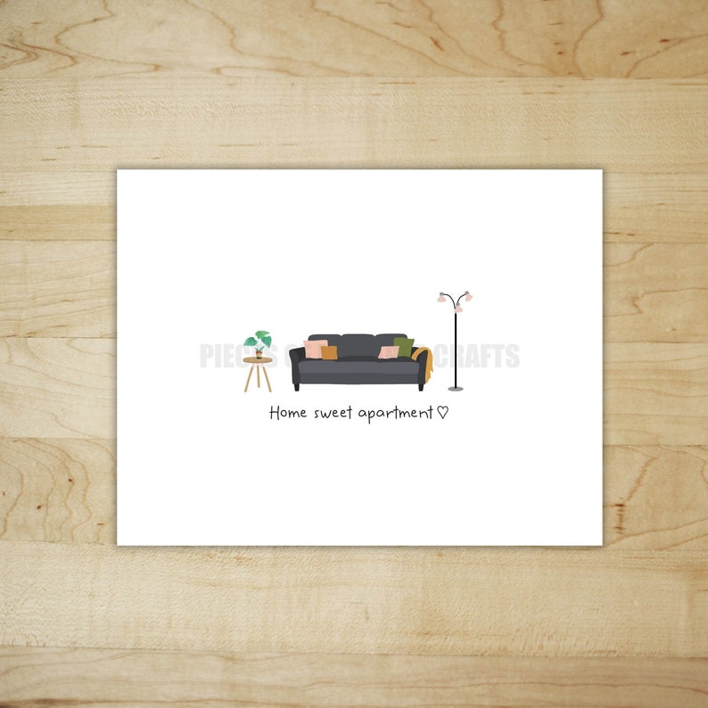 Home Sweet Apartment Card Congratulations New First - Etsy