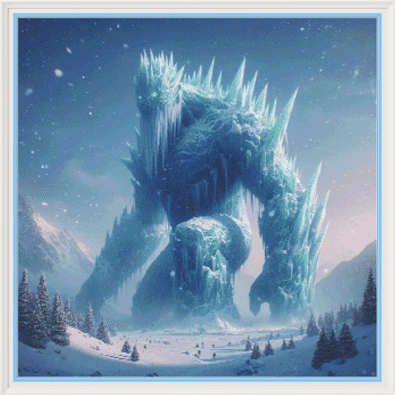 Ice Giant Counted Cross Stitch, 32 Ct., 316x316 Stitches, 10x10 Over 1 ...