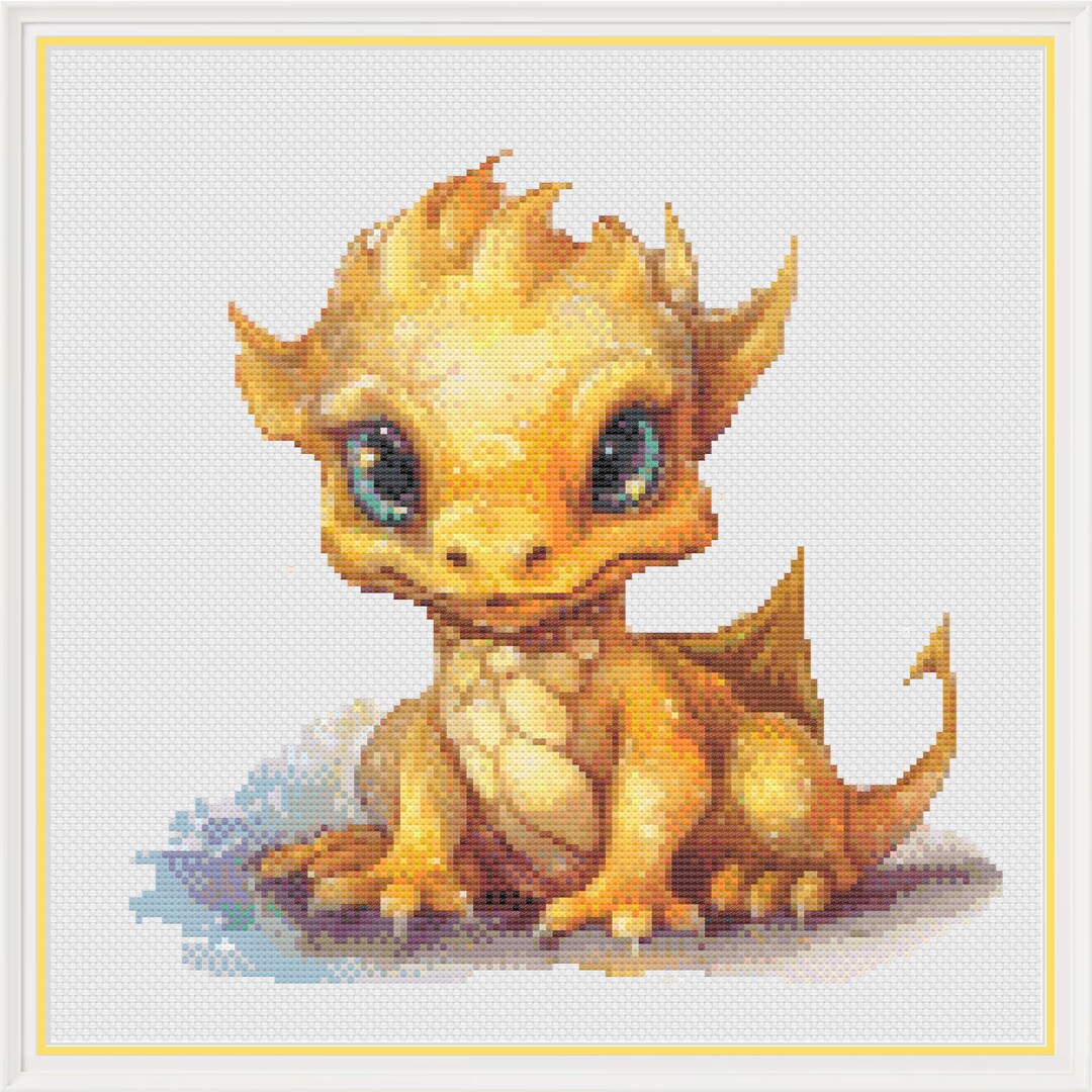 Andarna Gold Dragon Counted Cross Stitch, 32 Ct., 150x150 Stitches ...