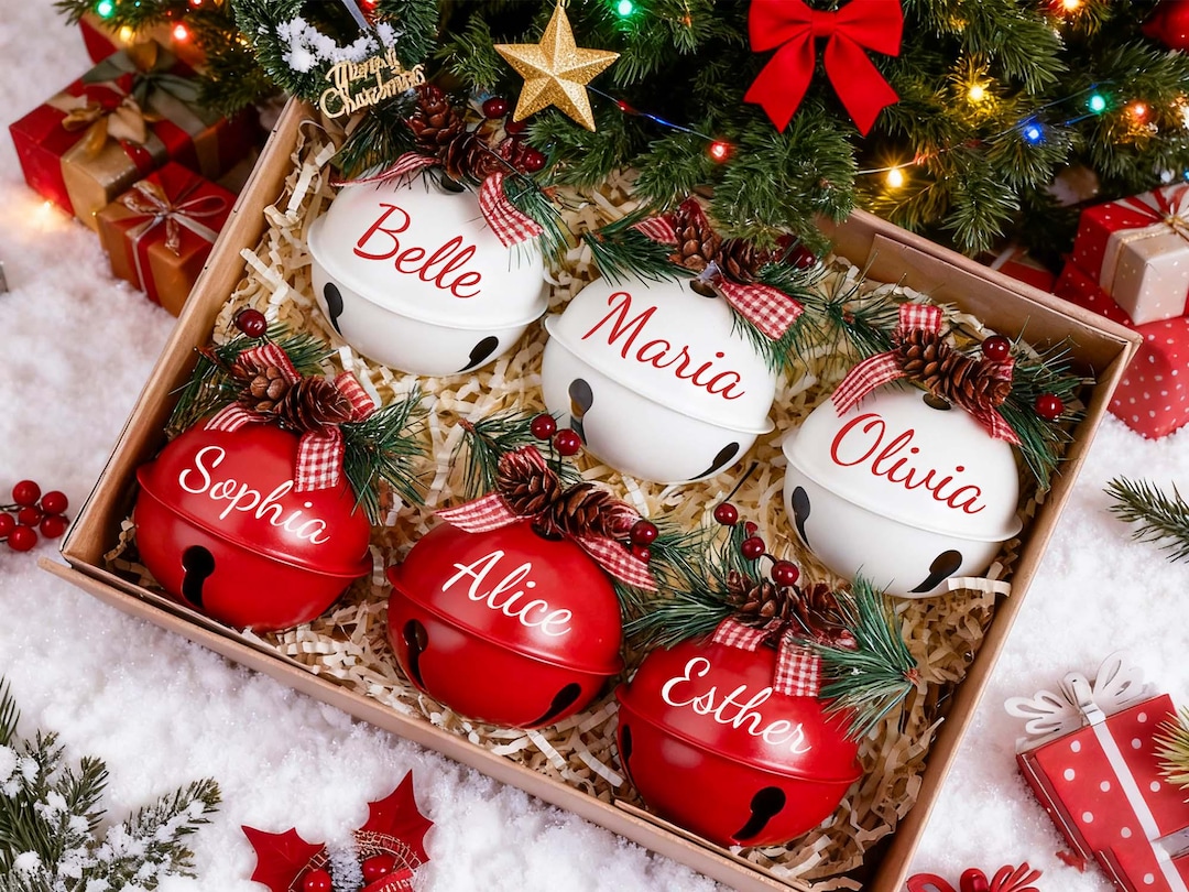 Christmas Bell Ornaments Personalized, Custom Christmas Jingle Bell ...