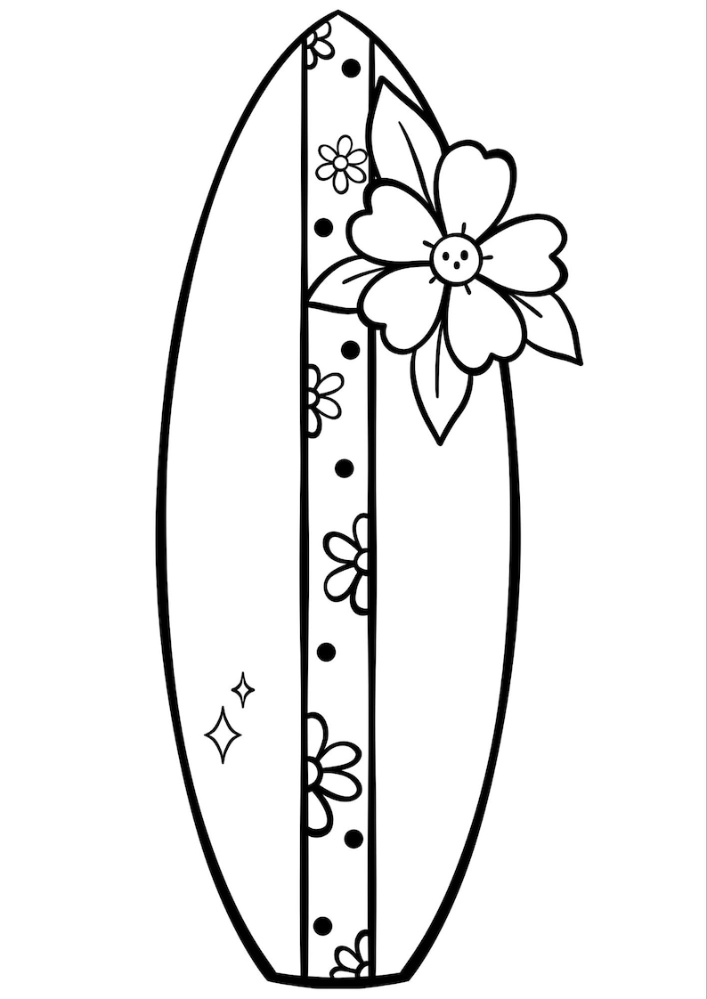 Printable Summer Coloring Book With Cover Sheet Digital Download ...